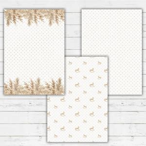 A Boho Baby Bear Digital Paper Pack Gendre Neutral Scrapbook Album