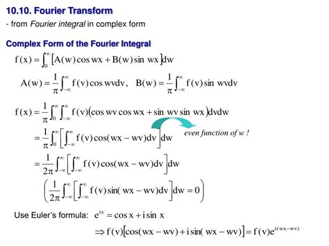ppt 10 8 fourier integrals application of fourier series to nonperiodic function use