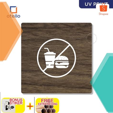 Jual Grosir Signage No Outside Food Allowed Icon Sign Board Papan Label