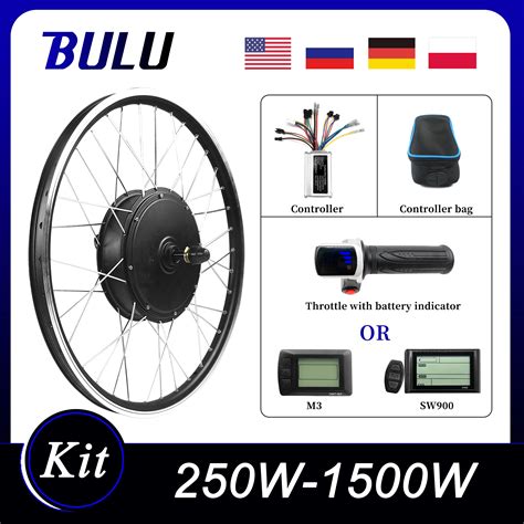 Kit de conversión de bicicleta eléctrica rueda con Motor sin