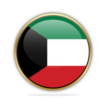 Button Flag Design Template Kuwait Vector Flag Vector Flag Button