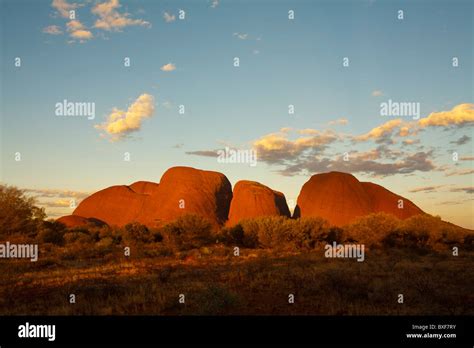 Sunset At Kata Tjuta The Olgas Uluru Kata Tjuta National Park