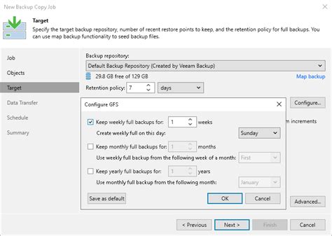Step 6 Specify Target Repository And Retention Settings User Guide