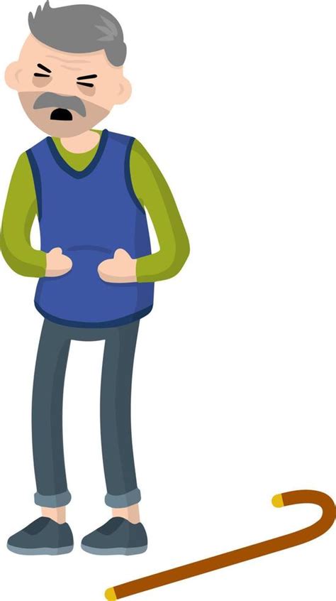 Sick Old Man Clip Art