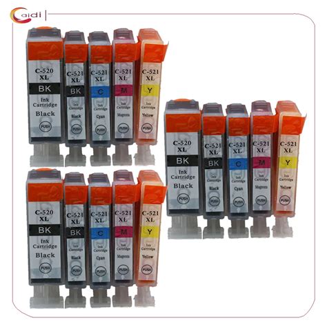 15 PCS Compatible PGI 520 CLI 521 PGI 520 CLI 521 Ink Cartridges For