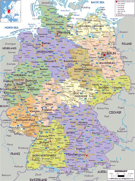 Mapa Politico Alemania