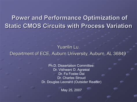 power and performance optimization of static cmos circuits with process variation