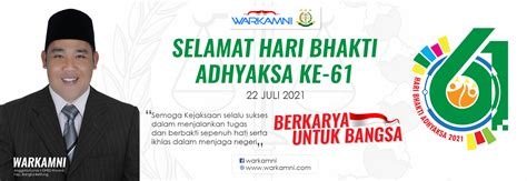 Selamat Hari Bhakti Adhyaksa Ke Warkamni Personal Website
