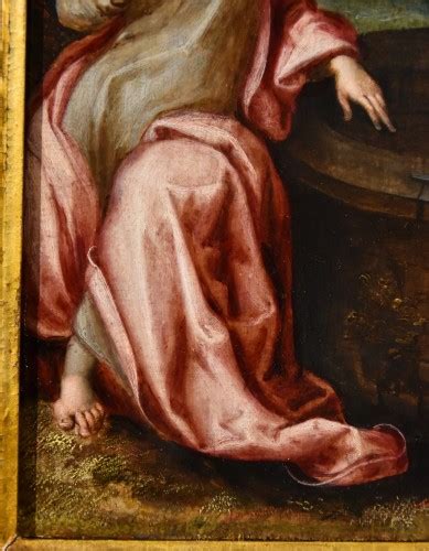 Le Christ Et La Samaritaine Cole Flamande Du E Si Cle N