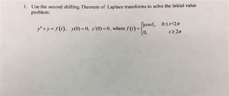 solved use the second shifting theorem of laplace transforms