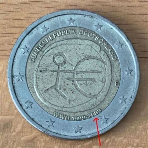 2 Euro Münze Strichmännchen Fehlprägung Deutschland Umlaufmünze eBay