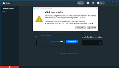 Docker問題解決WSL 2 is not installed Docker windows 嗡嗡的隨手筆記