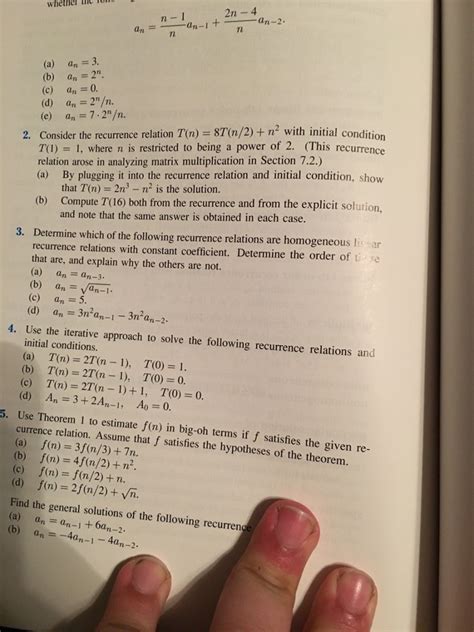 solved consider the recurrence relation t n 8t n 2 n 2