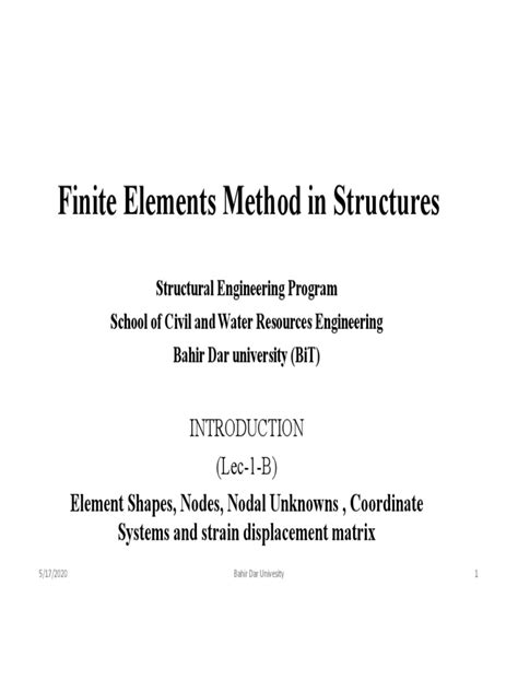 finite elements method in structures pdf finite element method rectangle