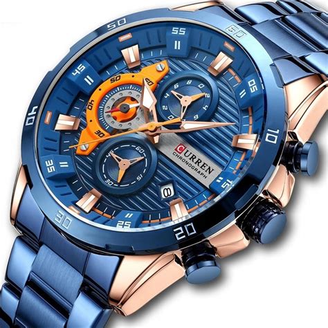 Zegarek M Ski Curren Klasyczny Elegancki Chronograf Datownik Kolory