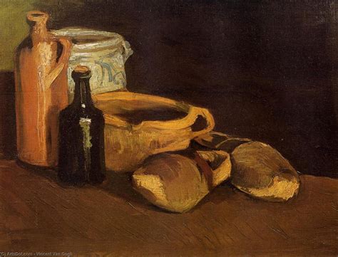 Paintings Reproductions Still Life With Clogs And Pots 1884 By Vincent