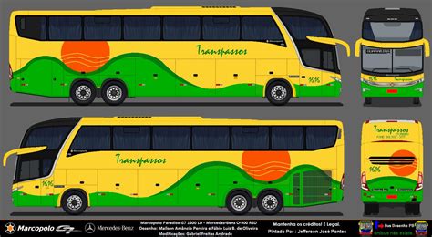 Bus Desenho PB Marcopolo Paradiso G7 1600 LD Transpassos 1616