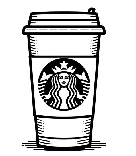 Dibujos de Café de Starbucks para Colorear para Colorear Pintar e