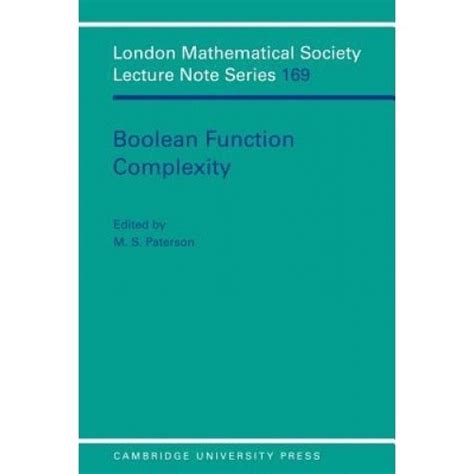livro boolean function complexity london mathematical society lecture note series no shoptime