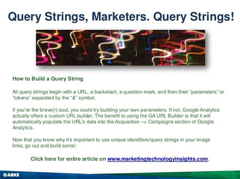 Query Strings Marketers Query Strings