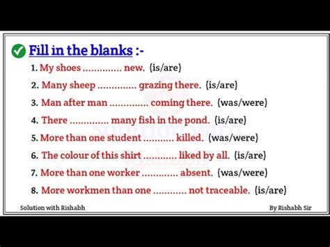 Fill In The Blanks With Correct Form Of Verbs Choose The Correct Form