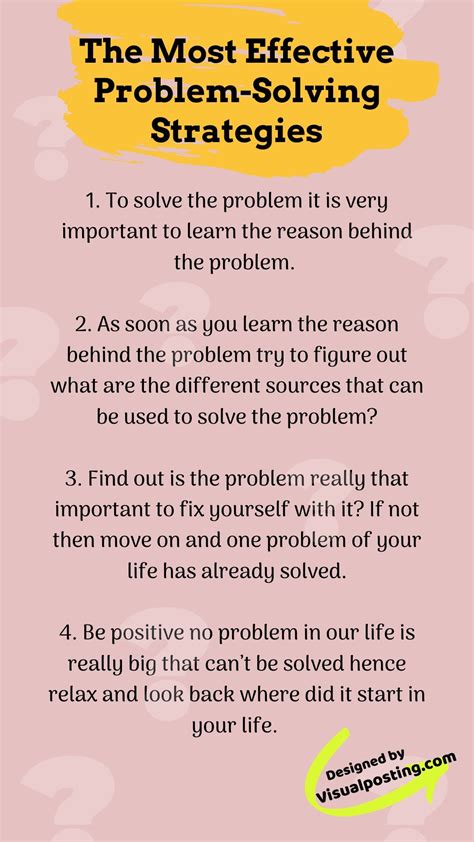 the most effective problem solving strategies problem solving problem solving strategies