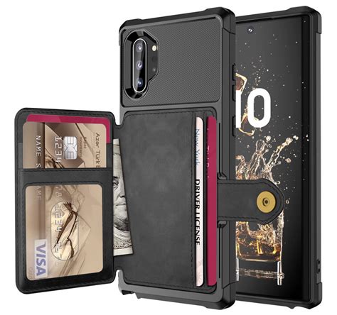 Samsung Galaxy Note 10 Plus Bumper Armor Rugged Shockproof Wallet Case