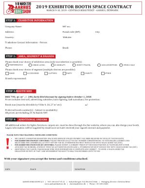 Fillable Online STEP 1 EXHIBITOR INFORMATION Fax Email Print PdfFiller