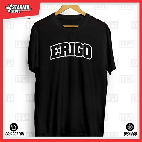 Jual KAOS ERIGO PRIA Wanita Apparel Cotton Combed 30s Original 100