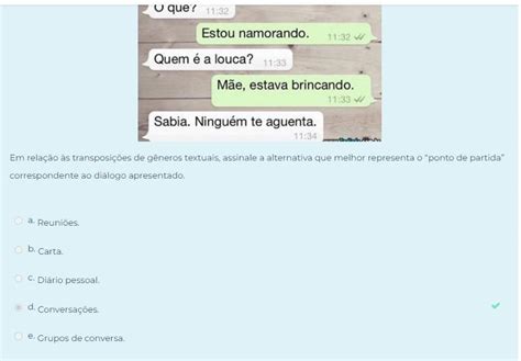 Em relação às transposições de gêneros textuais assinale a alternativa