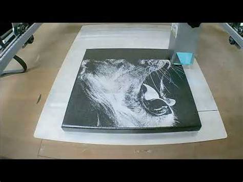 Gravure Laser Sur Toile Peinte Youtube