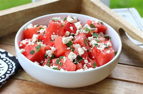 Watermelon Salad With Mint And Feta The Daring Gourmet