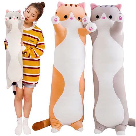 DŁUGI KOTEK KOT MASKOTKA PODUSZKA PLUSZAK 70 CM 12946114329 Allegro pl