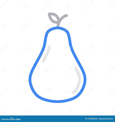Linha De Cor Fina cone Do Fruto Do Vetor Ilustração do Vetor