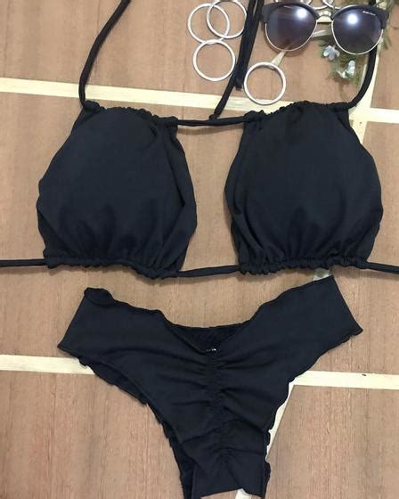 Biquini Cortininha Quadrado Bojo E Calcinha Ripple Empina Bumbum