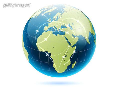 set of realistic earth globe interconnected isolated 이미지 1454952669