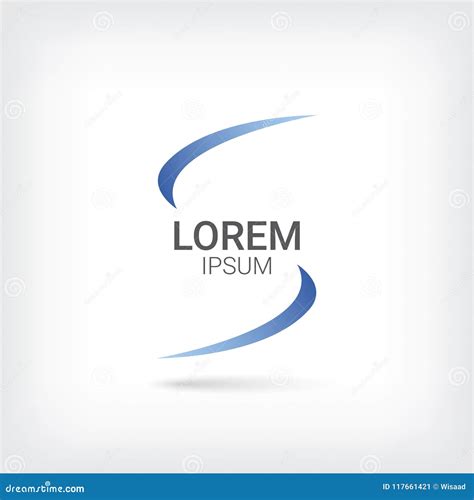 Letter S Logo Curve Style Design Template Stock Vector Illustration