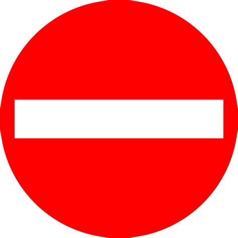 Traffic Sign No Entry 18930925 PNG