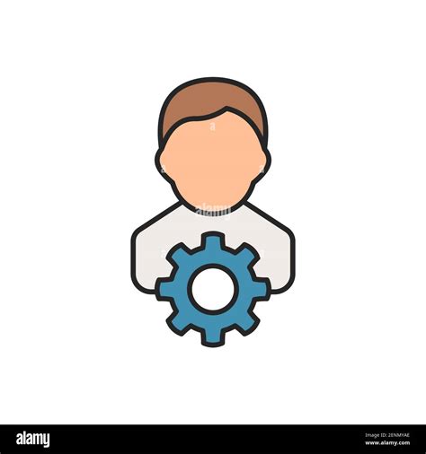 Professional Services Icon Color Line Outline Vector Sign Linear
