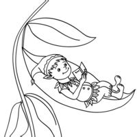 Desenho De Menino Deitado Lendo Para Colorir Tudodesenhos