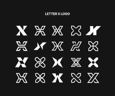 Logotipo De La Letra X Vector Premium