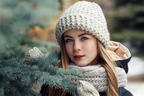 Modelos Modelo Rubia Ojos Azules Profundidad De Campo Cara Chica