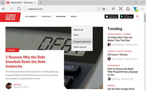 How To Enable Inspect Element And View Source In Edge