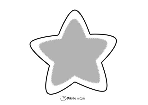 Silueta Estrella Brillante Dibujo Dibujalia