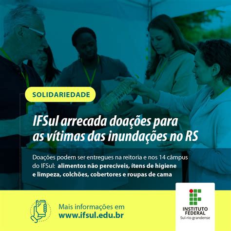 IFSul arrecada doações para as vítimas das inundações no Rio Grande do