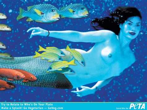 Carré Otis desnuda en Peta Advertisement