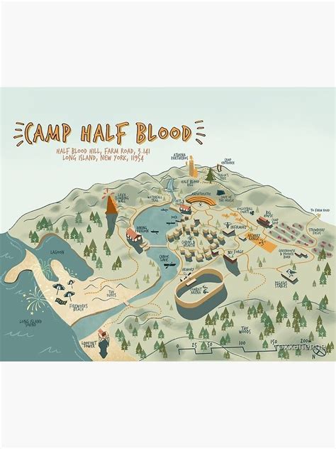 Map Of Camp Half Blood Poster For Sale By Roxxell L Percy Jackson