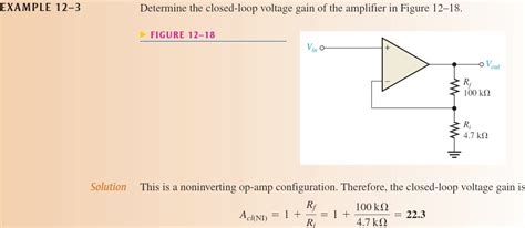 Solved Example Determine The Closed Loop Voltage Gain Of The