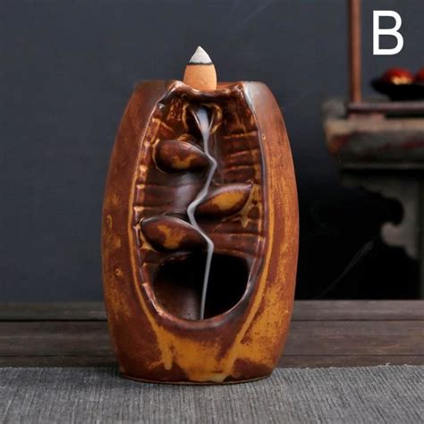 Cascade brûleur d encens Porte encens en céramique Option pour cônes d