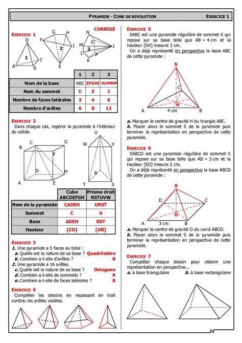 Devoir Maison De Math 4eme Pyramide Ventana Blog